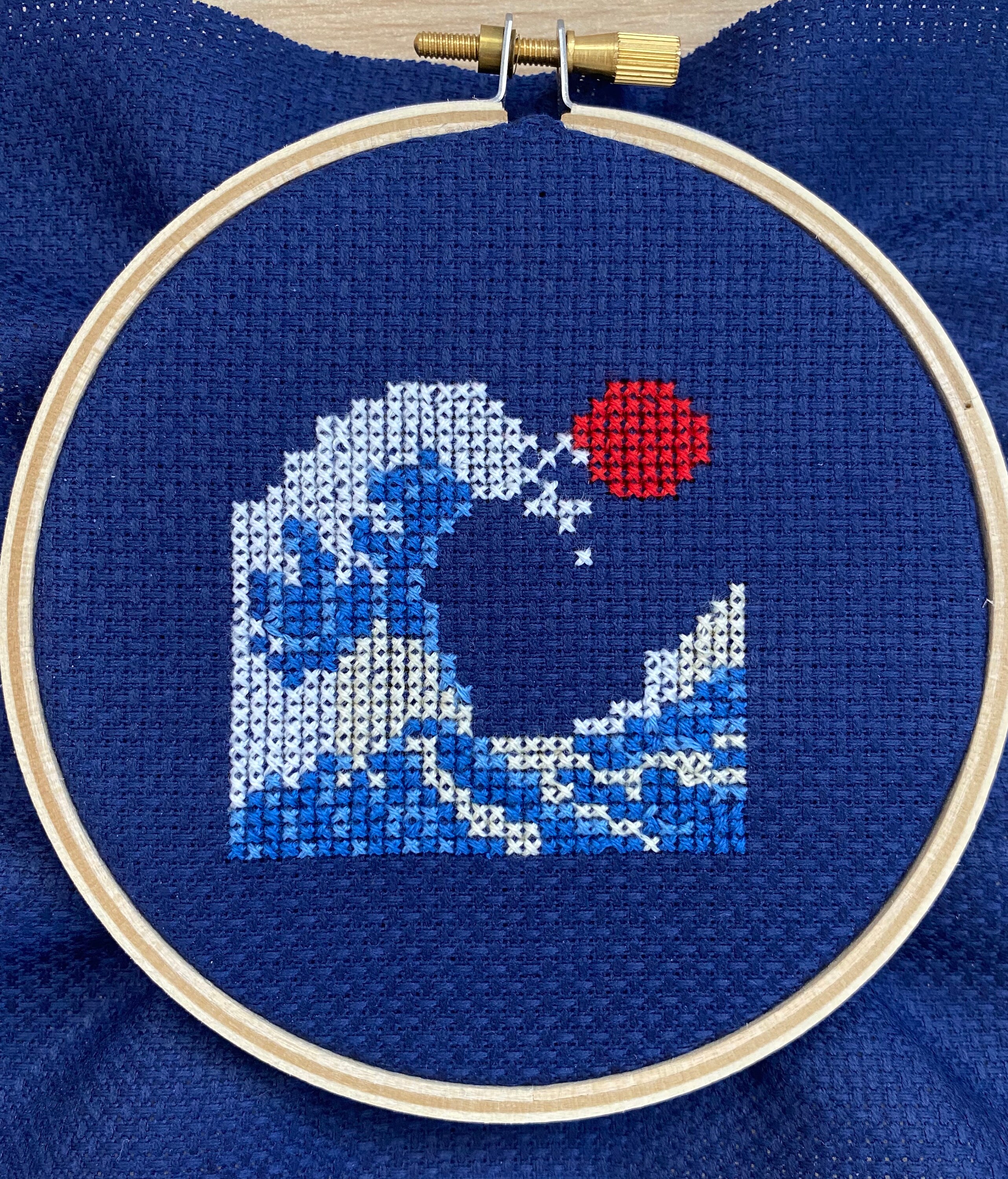 The Wave Cross Stitch Pattern Instant File Download - Etsy