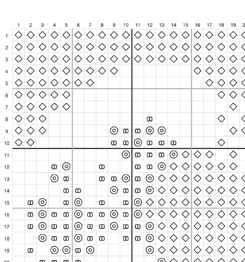 The Wave Cross Stitch Pattern Instant File Download - Etsy