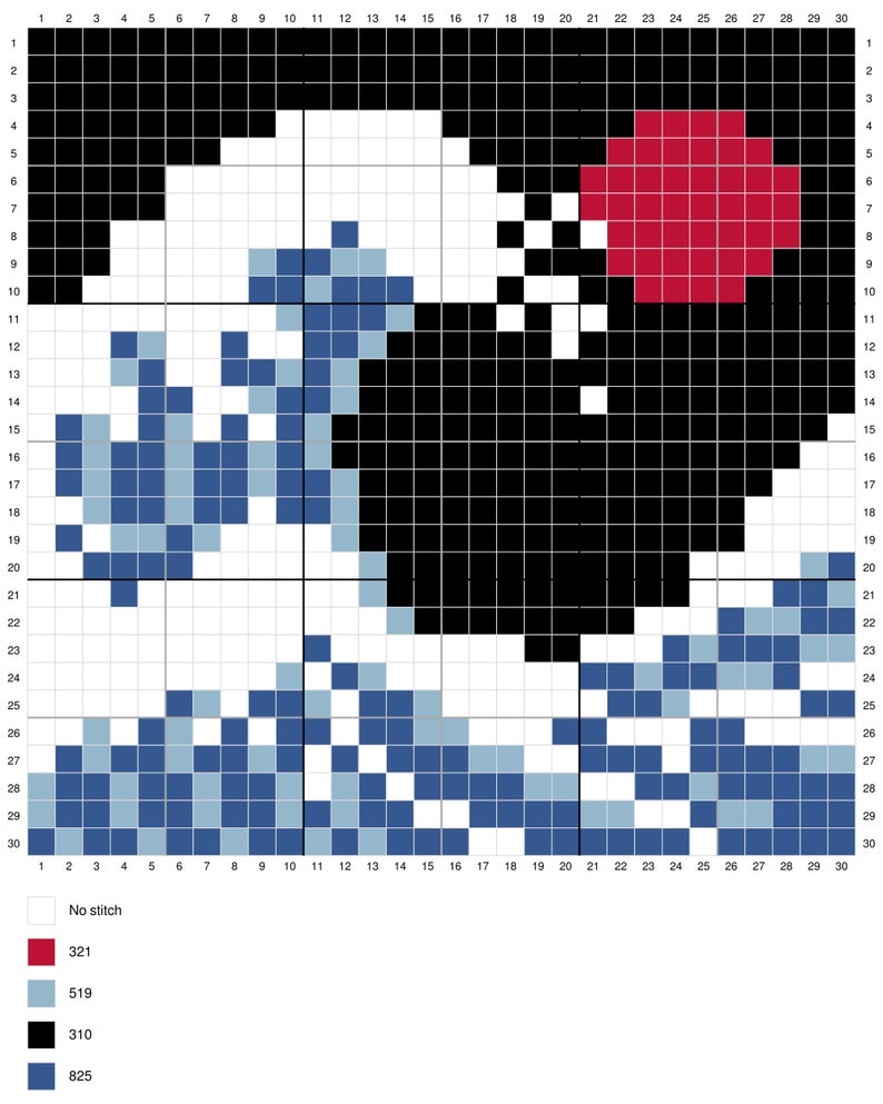 The Wave Cross Stitch Pattern Instant File Download - Etsy