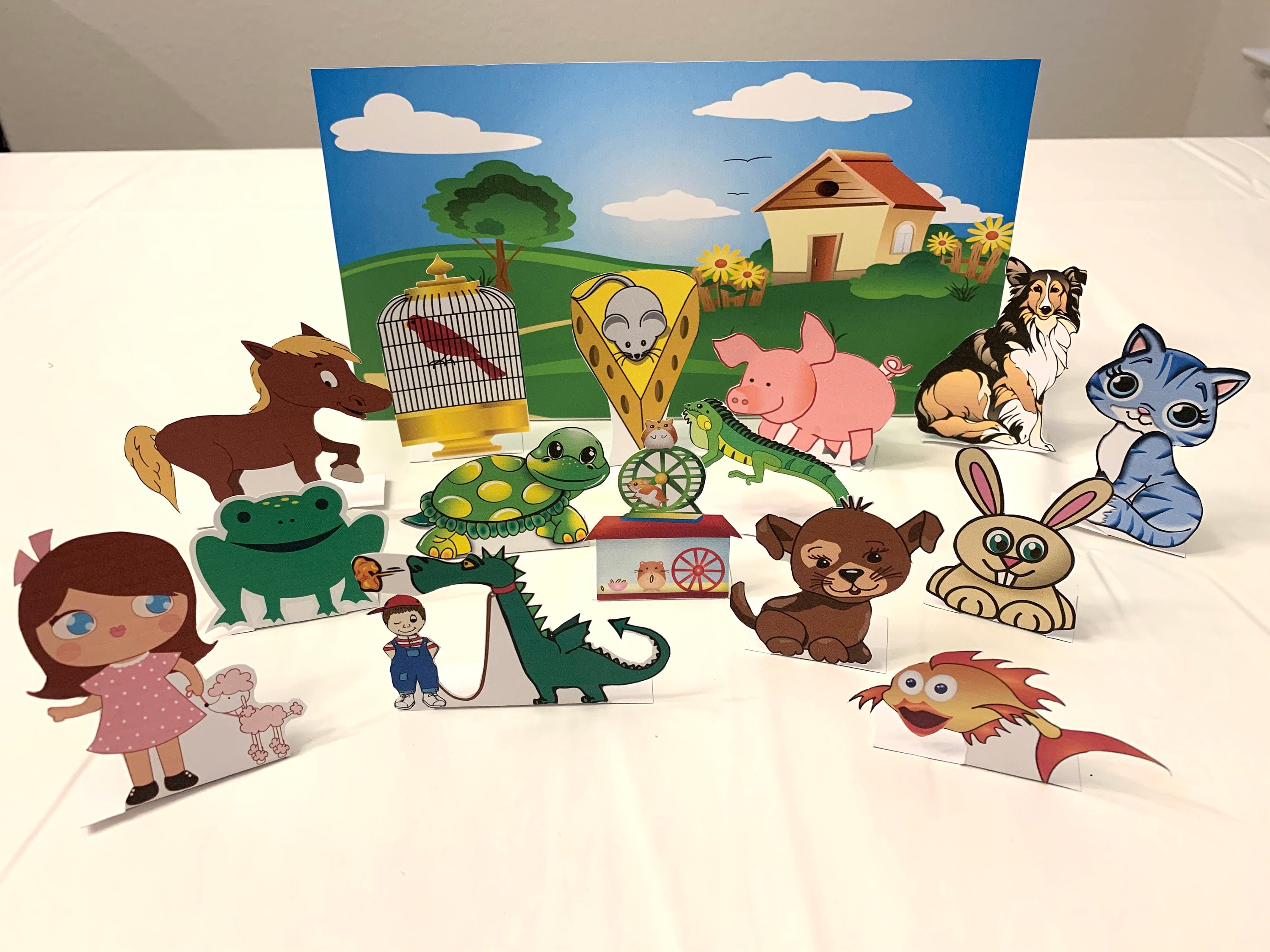 Pets Paper Craft-instant DOWNLOAD-8 1/2 X 11-craft for Kids-15 Cut Outs ...