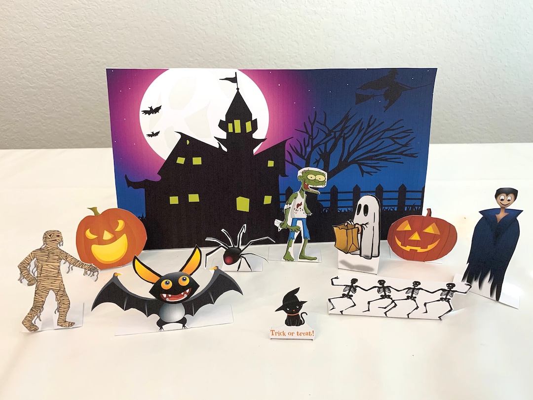 Halloween Paper Craft#2-instant DOWNLOAD-8 1/2 X 11-fun Craft for Kids ...
