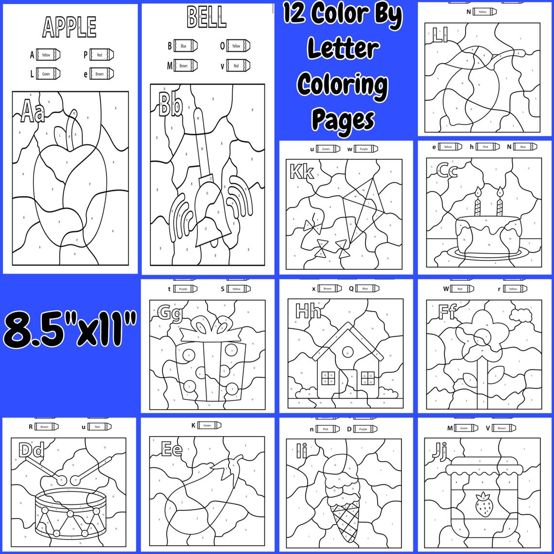 Razzle Books Color by Letter for Kids A Learning Letters Coloring Pages ...