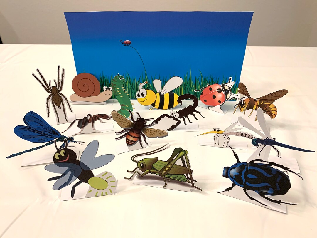 BUGS!- Paper Craft-instant DOWNLOAD-8 1/2 X 11-craft for Kids-15 Cut ...