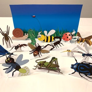 BUGS!- Paper Craft-instant DOWNLOAD-8 1/2 X 11-craft for Kids-15 Cut ...