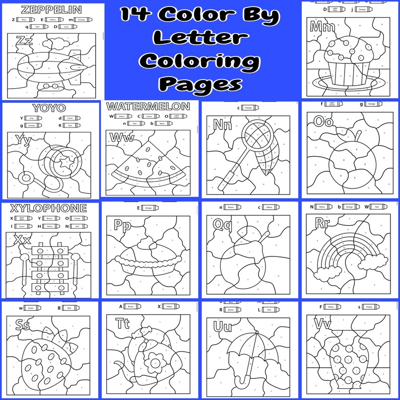 Razzle Books Color by Letter for Kids A Learning Letters Coloring Pages ...