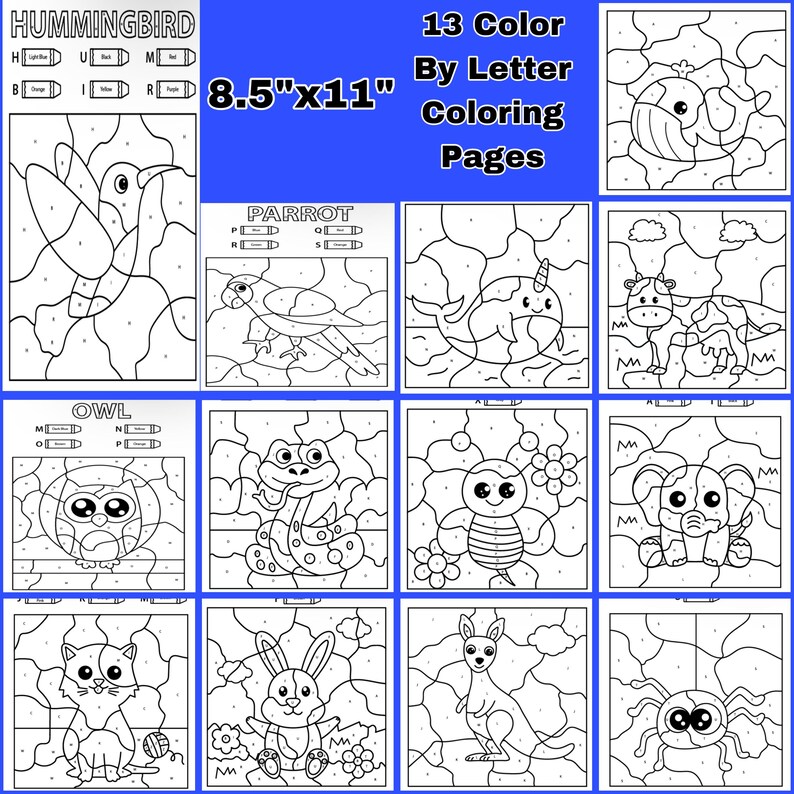 Razzle Books Color by Letter for Kids A Learning Letters Coloring Pages ...