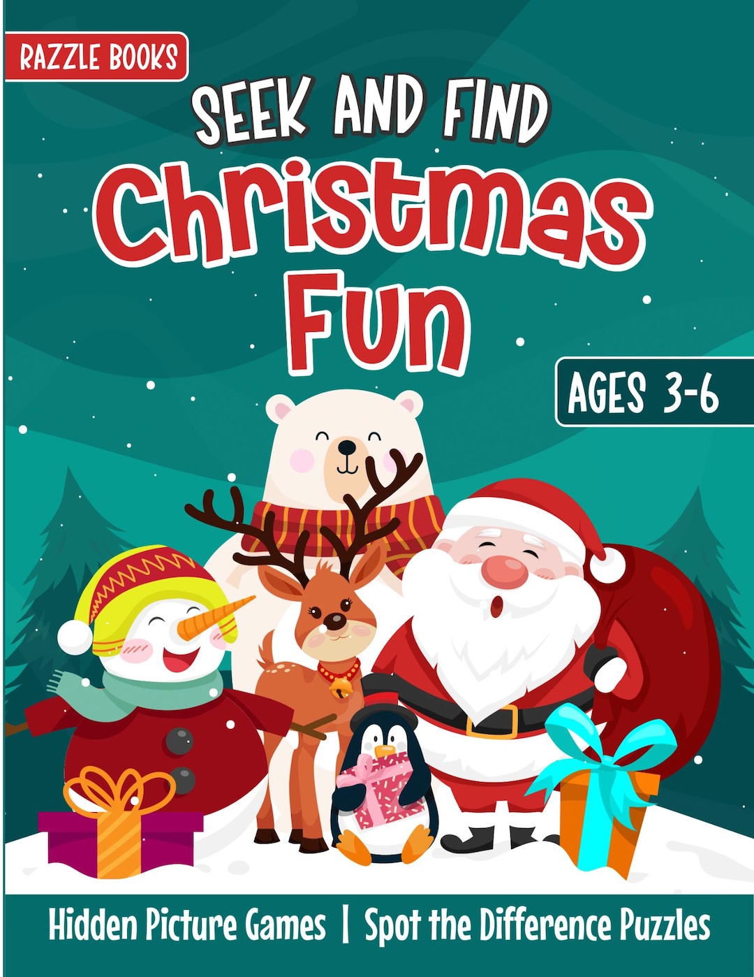 Pack 2 Razzle Books Seek and Find Christmas Fun Hidden Picture Game ...