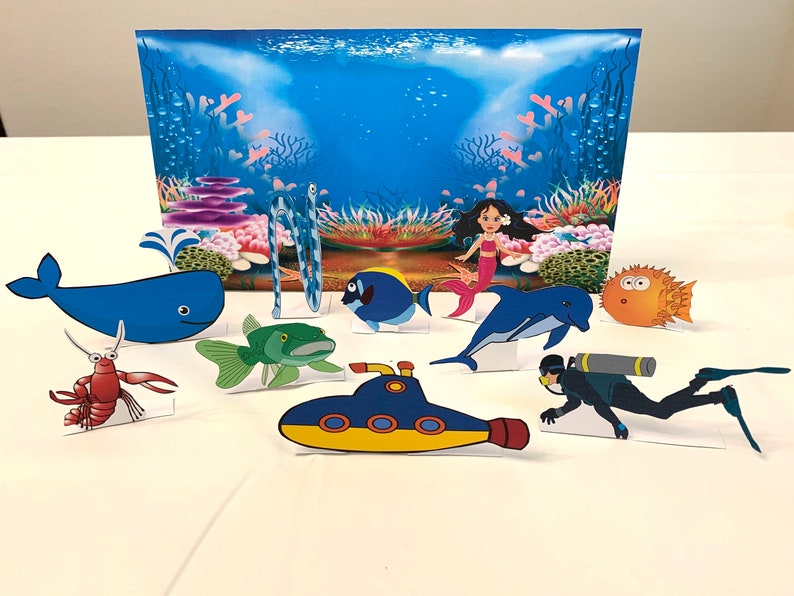 Under the Sea Paper Craft#2-instant DOWNLOAD-8 1/2 X 11-craft for Kids ...