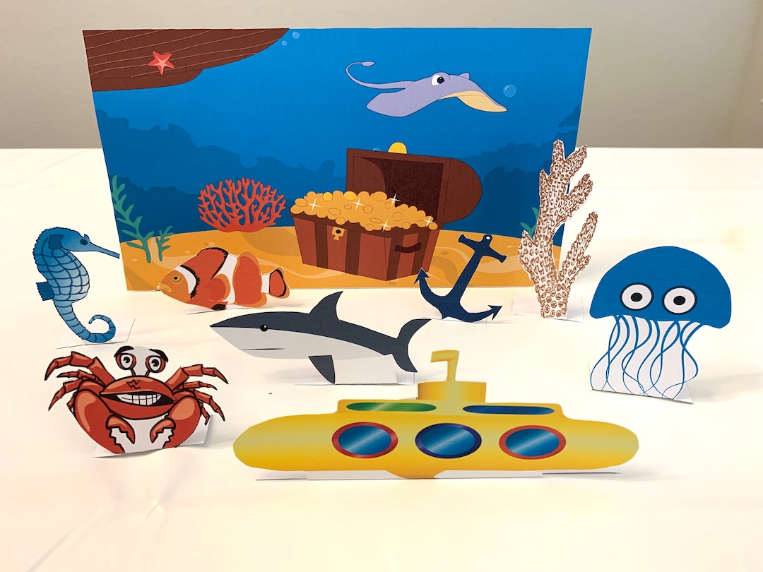Under the Sea Paper Craft#1-instant DOWNLOAD-8 1/2 X 11-craft for Kids ...