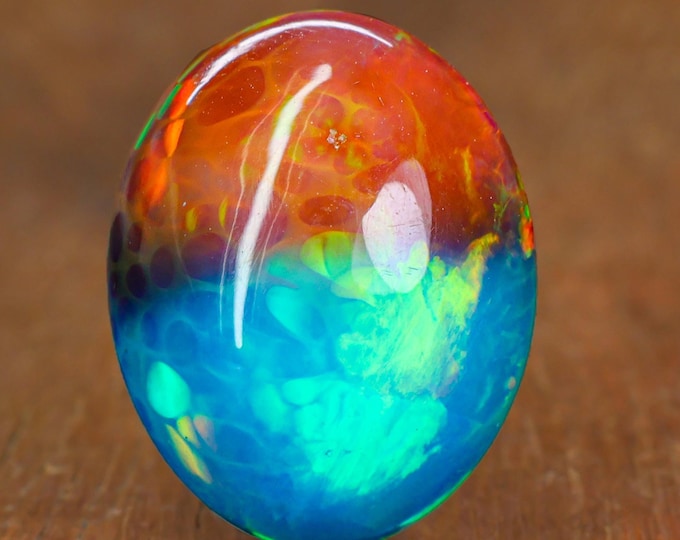 7.80 Crt, Genuine Rare Fire Ethiopian Opal Loose Stone, Natural and ...