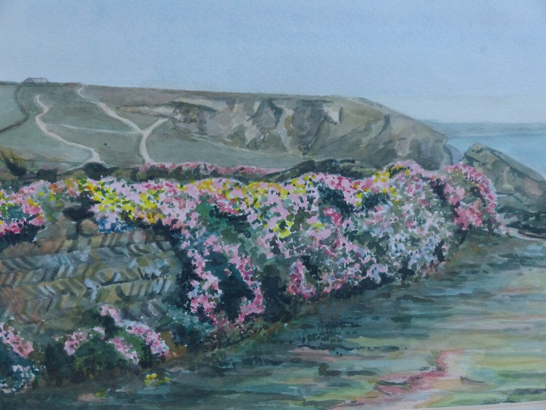 Cornish Original Wall Art. A Watercolour Original Painting of a Cornish ...