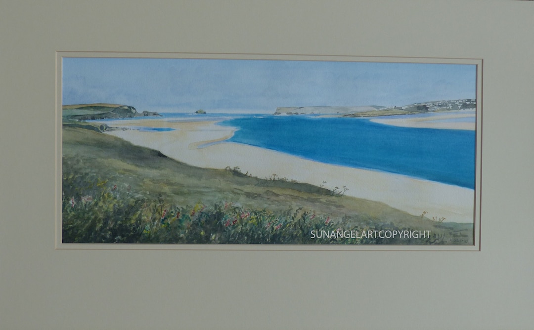 CORNISH ORIGINAL ART. Camel Estuary Cornwall Original Watercolour ...
