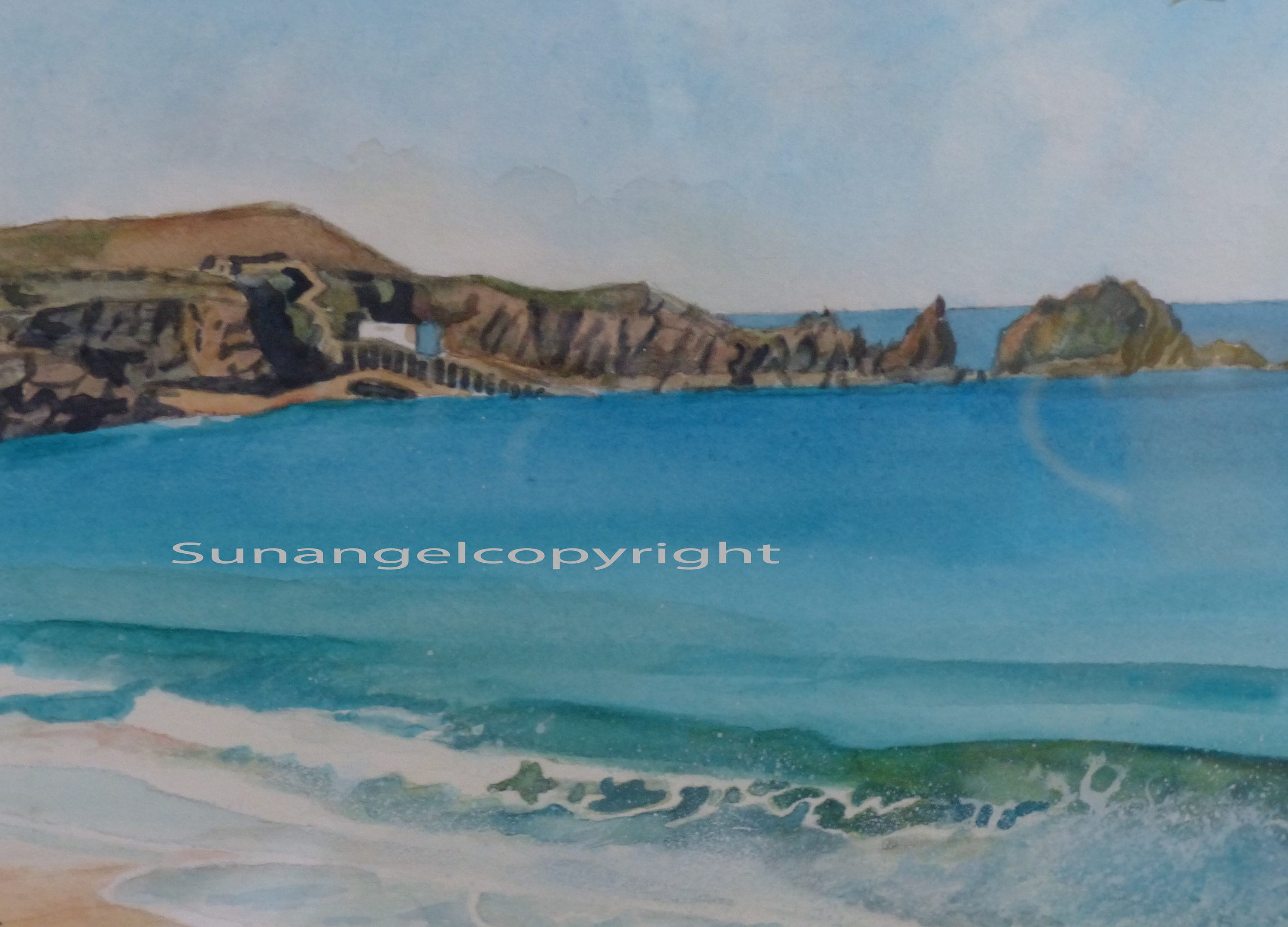 Cornwall Art Original Paintings. an Original Watercolour of a Beautiful ...