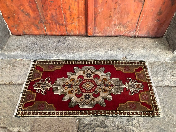 1.6x3.2 ft Turkish Small Rug Bath Rug Kitchen Rug Handmade | Etsy
