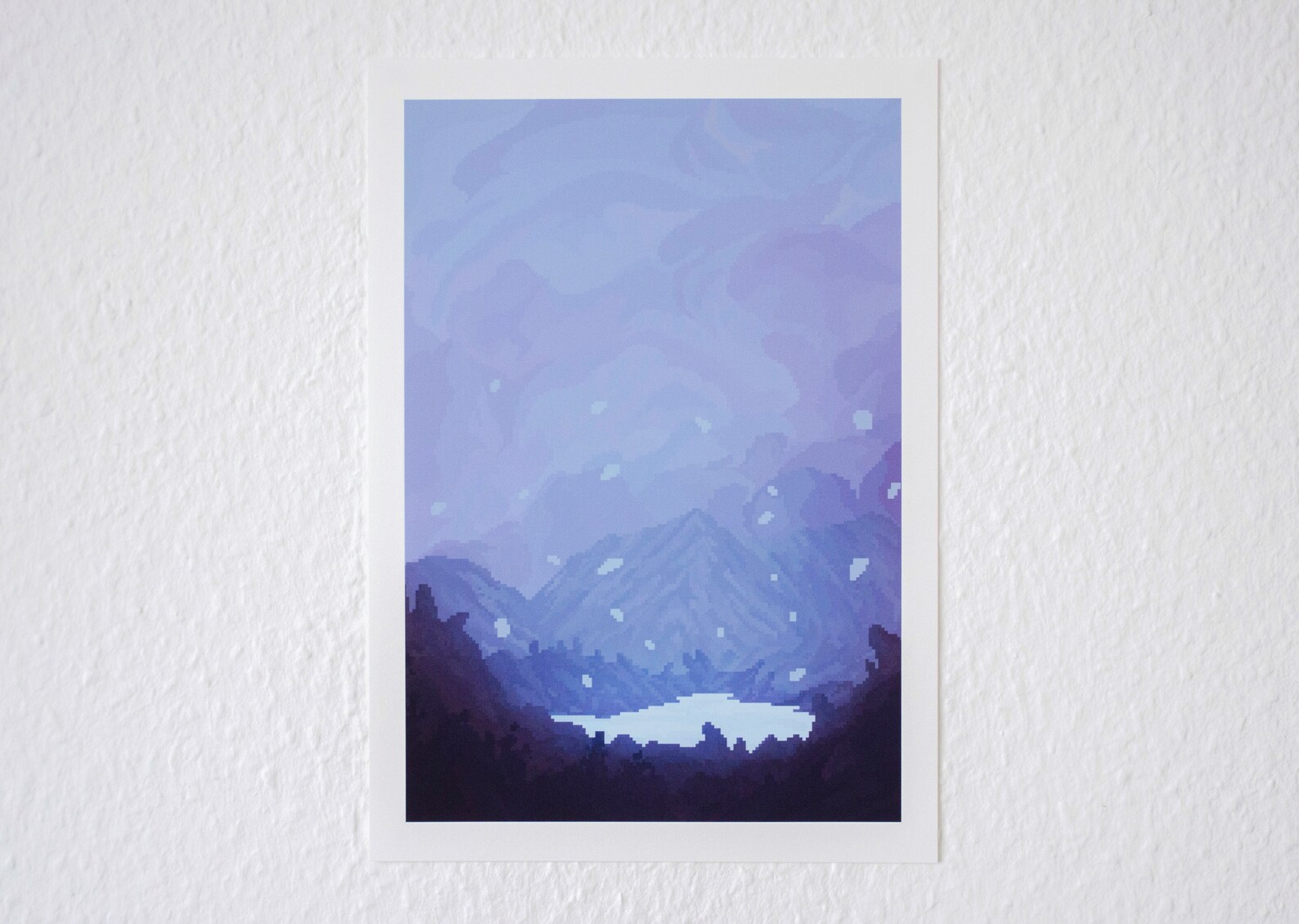 Pixel Art Landscape nachtland Din A4 Art Print - Etsy
