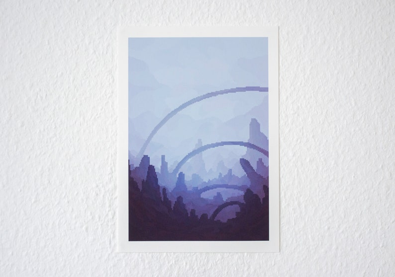 Pixel Art Landscape augentrost Din A4 Art Print - Etsy