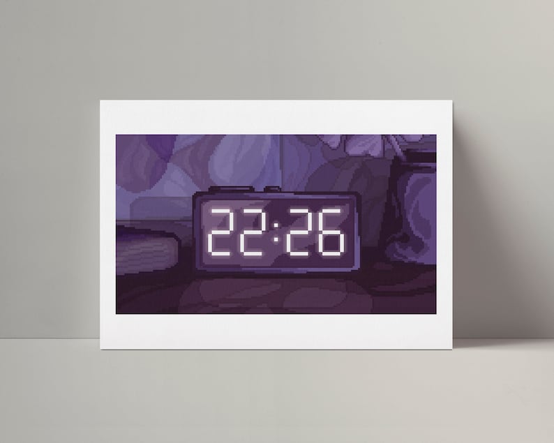 Time Pixel Art Din A4 Art Print - Etsy Australia