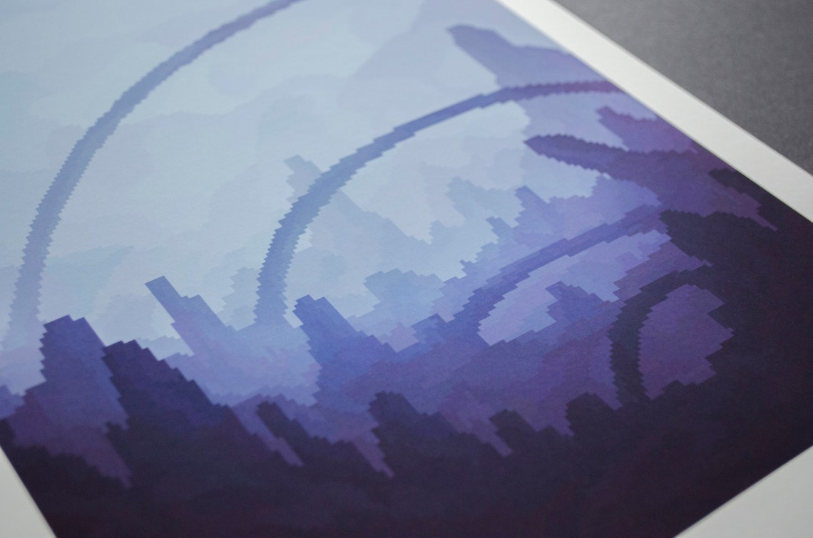 Pixel Art Landscape augentrost Din A4 Art Print - Etsy