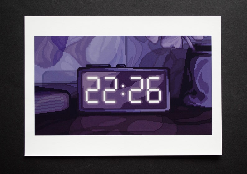 Time Pixel Art Din A4 Art Print - Etsy Australia