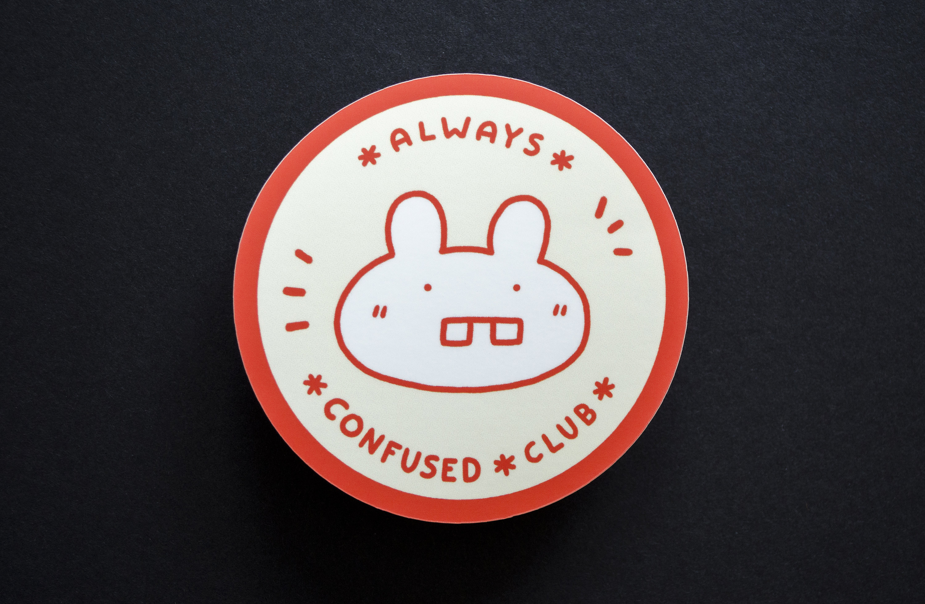 Always Confused Club Matte Vinyl Sticker | Etsy