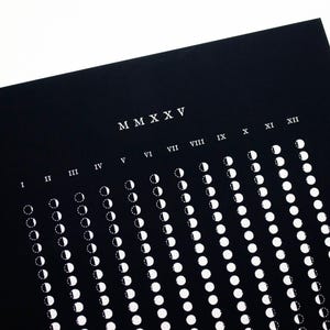Minimalist Lunar Calendar 2025 | Din A4 Art Print - Etsy