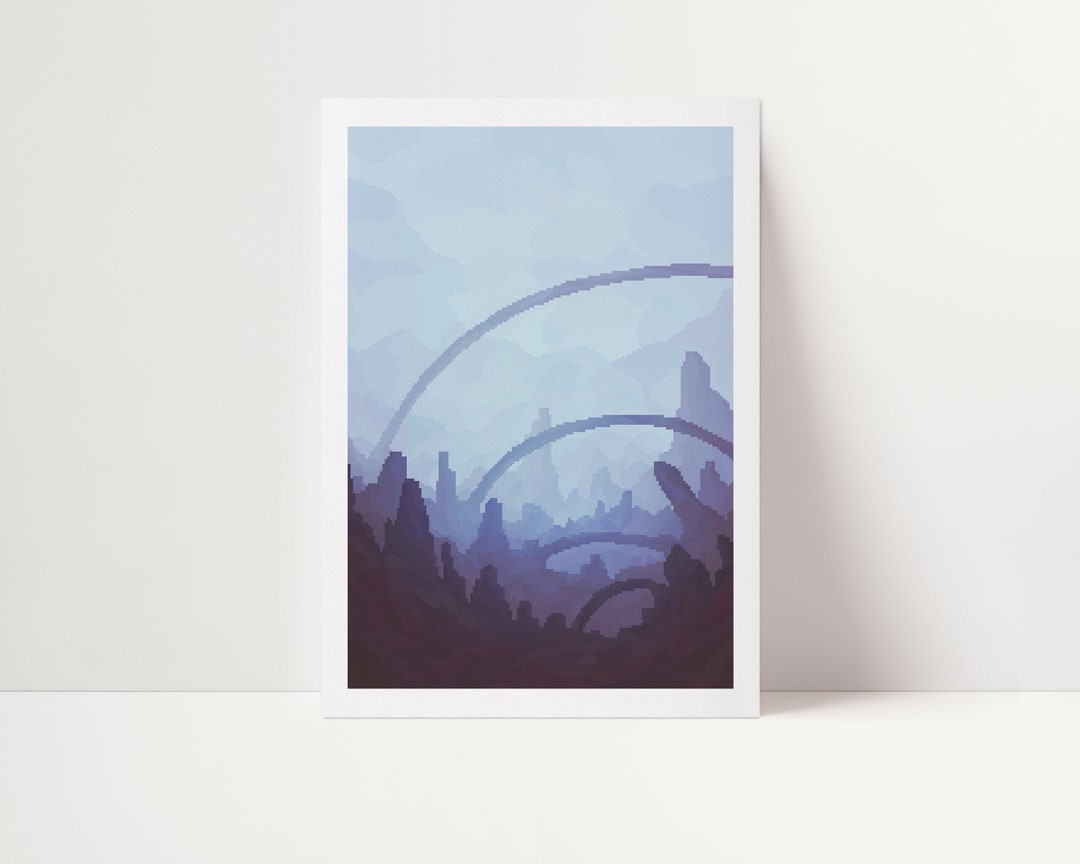 Pixel Art Landscape "augentrost" | Din A4 Art Print - Etsy