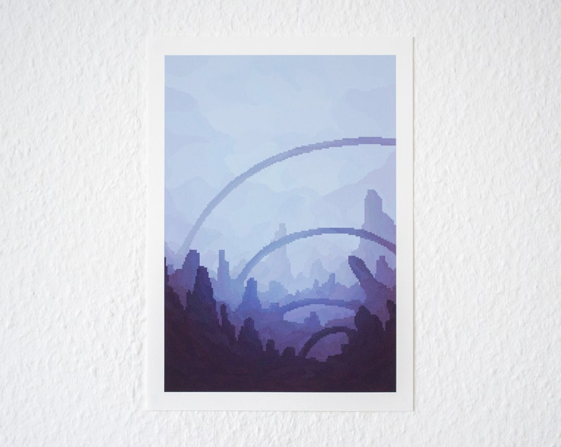 Pixel Art Landscape "augentrost" | Din A4 Art Print - Etsy