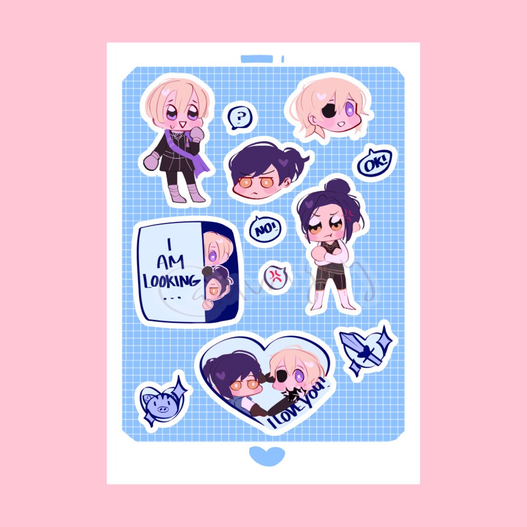 FE3H Dimitri/felix Sticker Sheet - Etsy