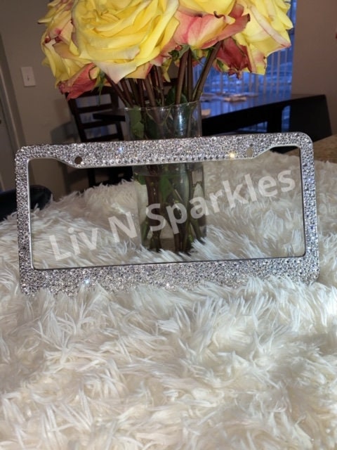 Bling Car License Plate Frame - Etsy