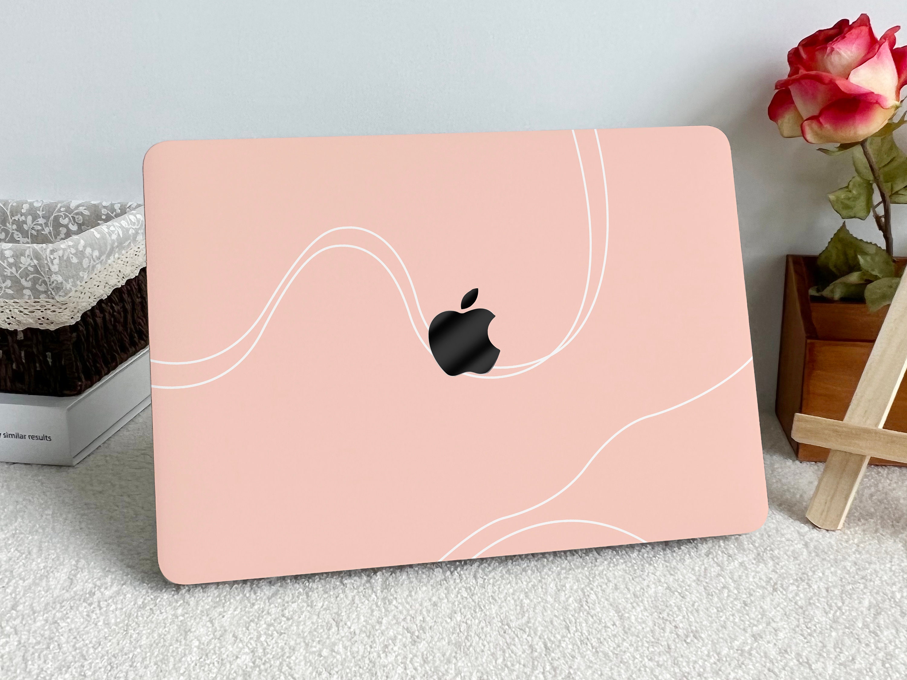 Pink And White Apple Laptop