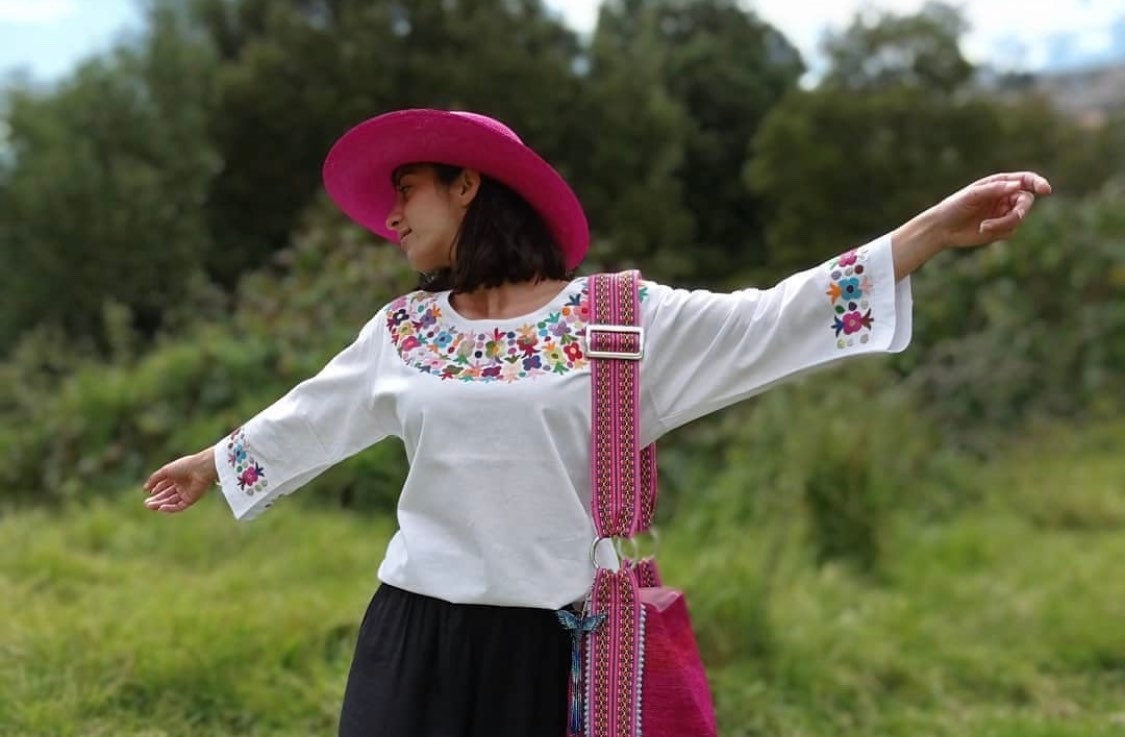 Zuleta Embroidered Blouse. Made in Ecuador 100% Cotton - Etsy