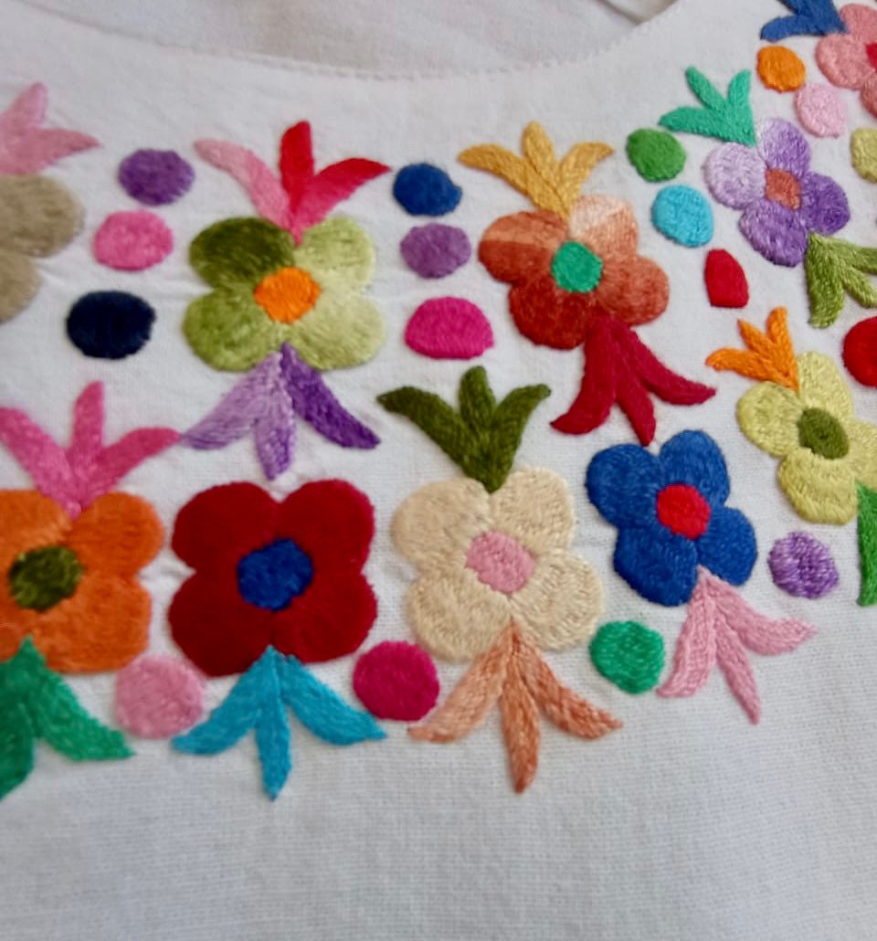 Zuleta Embroidered Blouse. Made in Ecuador 100% Cotton - Etsy