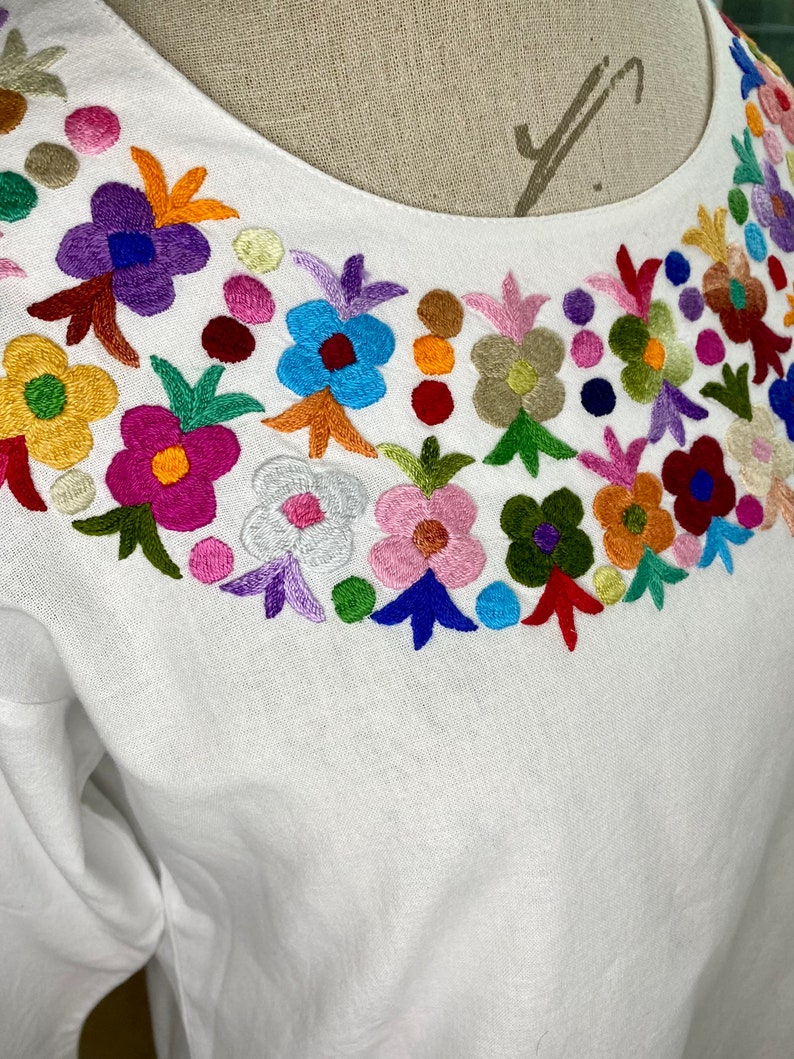 Zuleta Embroidered Blouse. Made in Ecuador 100% Cotton - Etsy