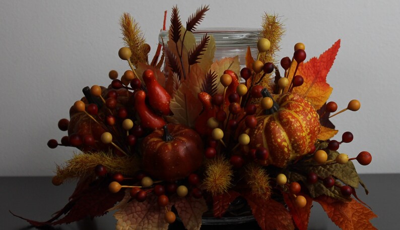 Pumpkin Spice Candle Fall Centerpiece - Etsy