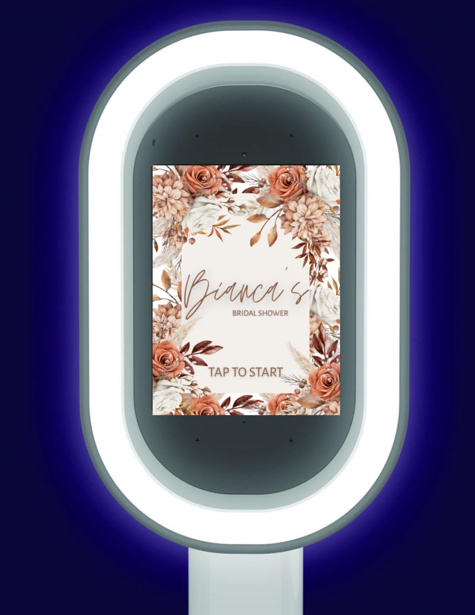 Rustic Floral Tap to Start Photo Booth Screen - Etsy