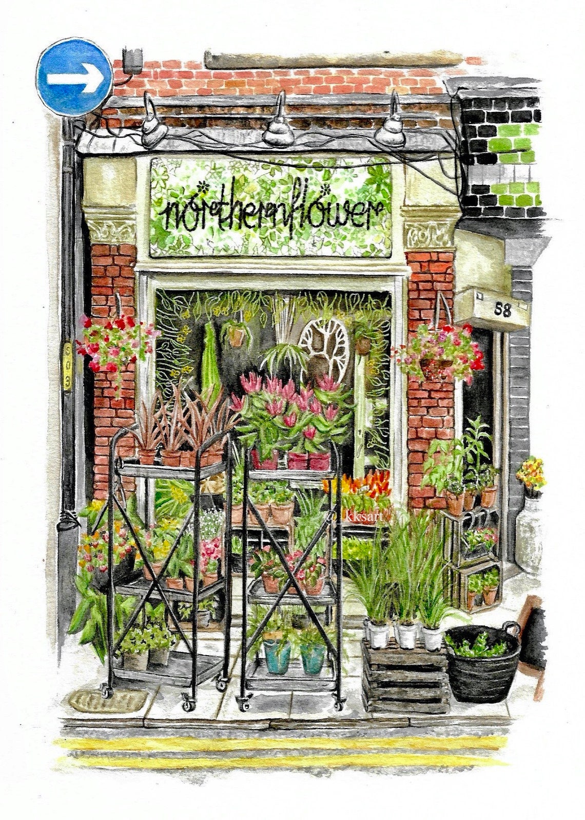 Northern Flower Print Northern Quarter Manchester - Etsy