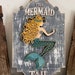 Mermaid Wall Decor Wood Mermaid Sign Beach House Decor - Etsy