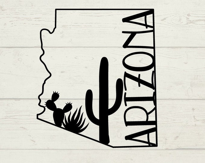 SVG Arizona SVG Arizona Cactus Svg and Png File Cricut Silhouette ...