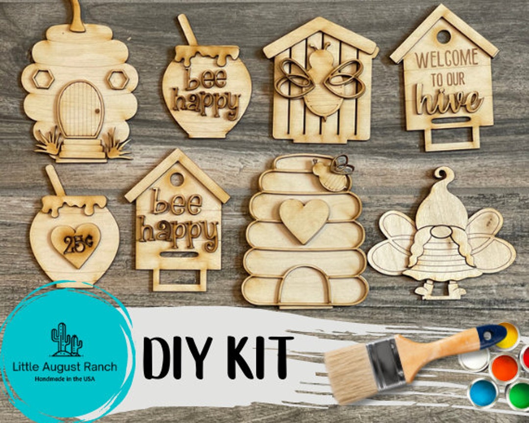 DIY Honey Bee Standing Pieces - Bee Village - Beehive Blank Kit - VIP ...