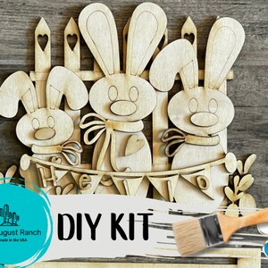DIY Easter Decor - Bunny Shelf Sitter Decor-easter Paint Kit Wood ...