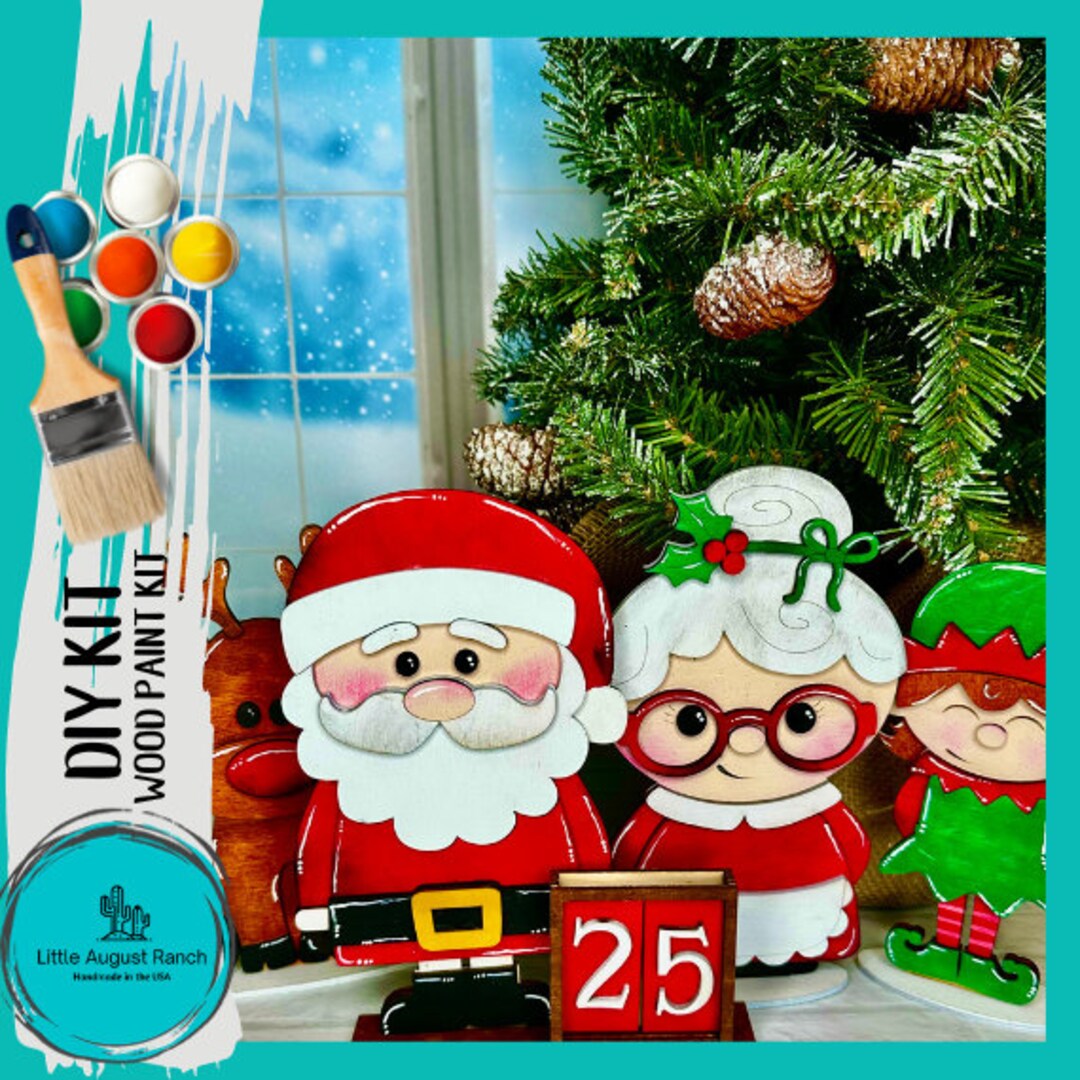 Christmas Squad Countdown Tiny Tile Frame Set for Interchangeable Wood ...