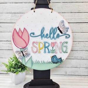 Hello Spring Sign Word Block - DIY Wood Blanks for Painting and ...