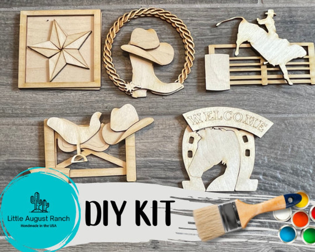 DIY Cowboy Tiered Tray - Ranch Tier Tray Bundle - Bullrider Decor ...