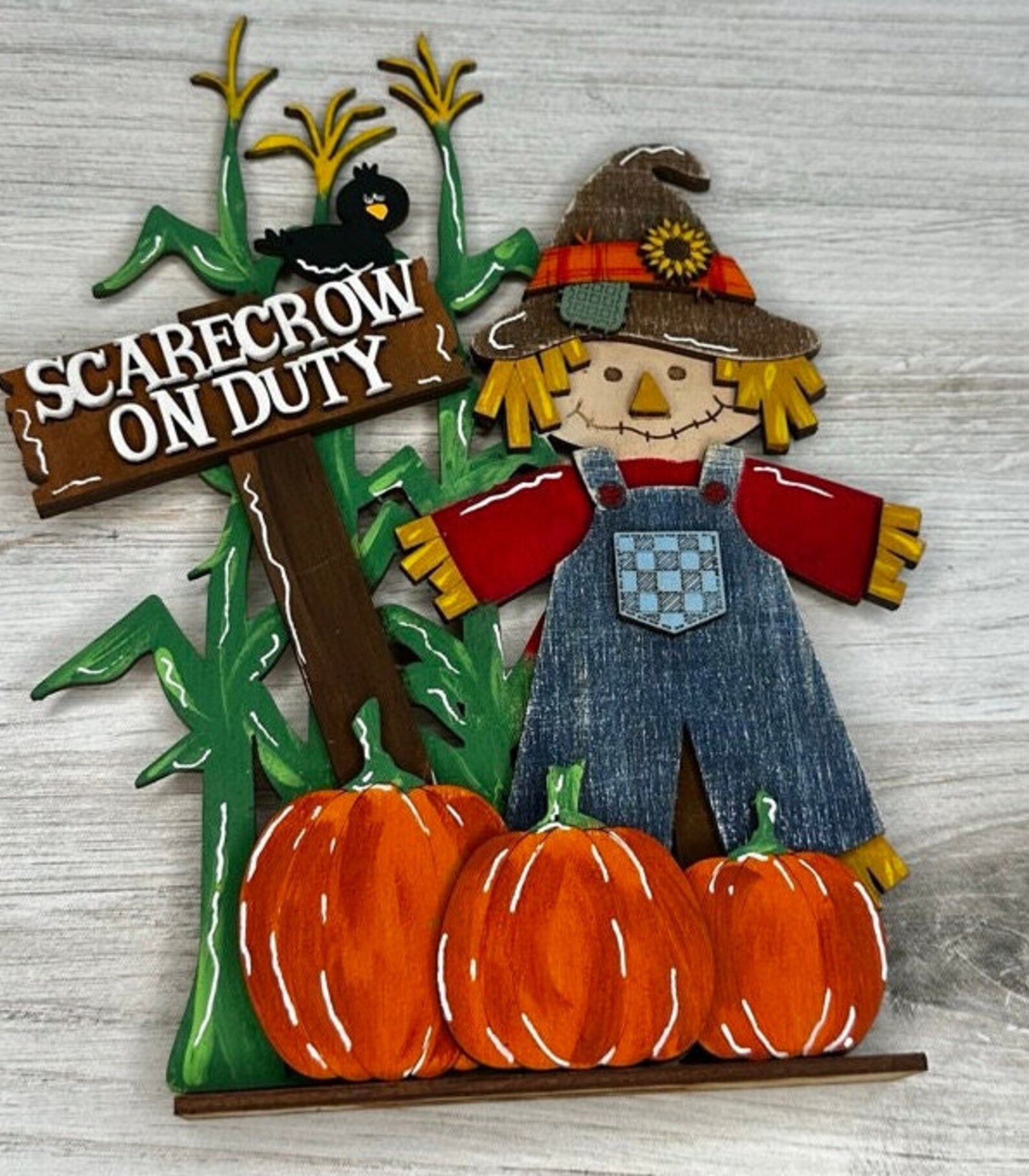 Scarecrow on Duty DIY - Fall DIY Paint Kit - DIY Shelf Decor - Etsy