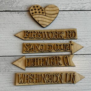 4th of July Direction Sign - Patriotic Street Signs - DIY Wood Craft - Etsy
