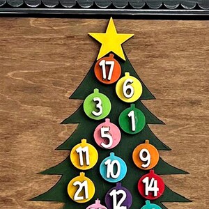Christmas Tree Countdown Calendar DIY Wood Kit- DIY Wood Blank for ...