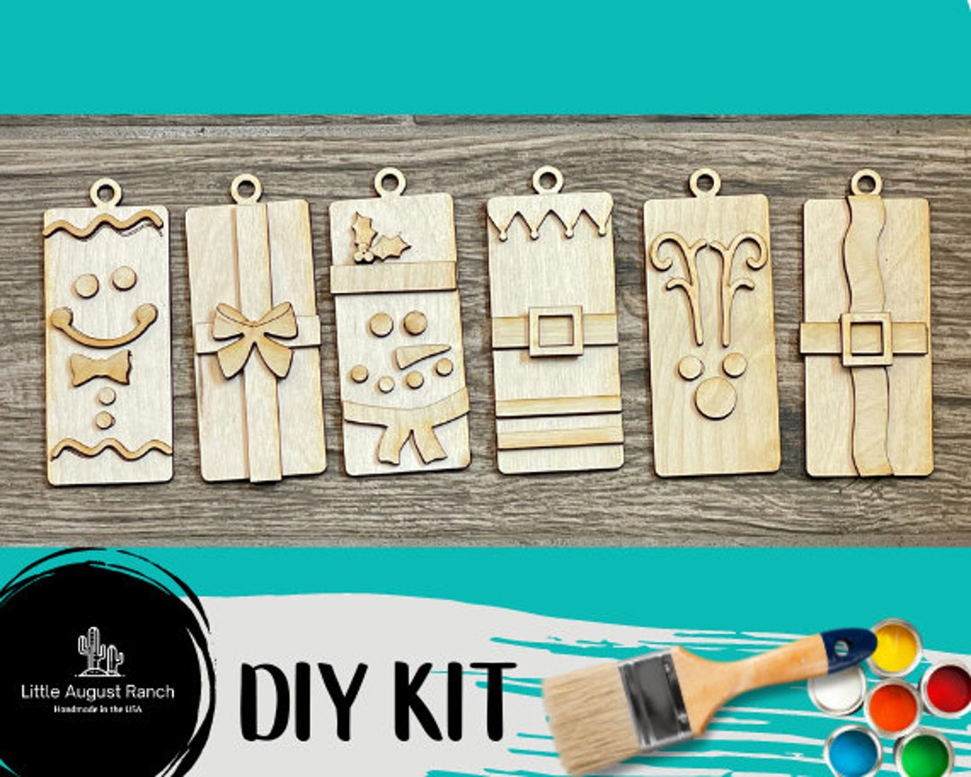 DIY Christmas Tree Ornament Wood Blanks - Rectangle DIY Christmas ...