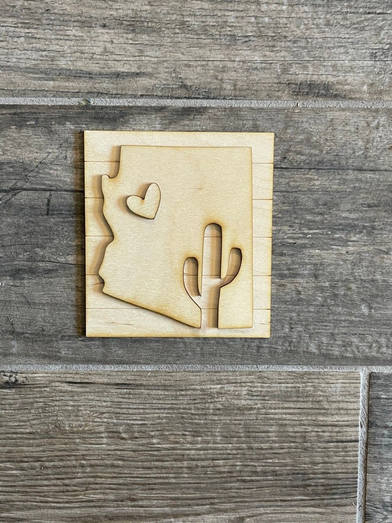 Arizona Tiered Tray Decor Bundle DIY - State Decor - Arizona State Flag ...