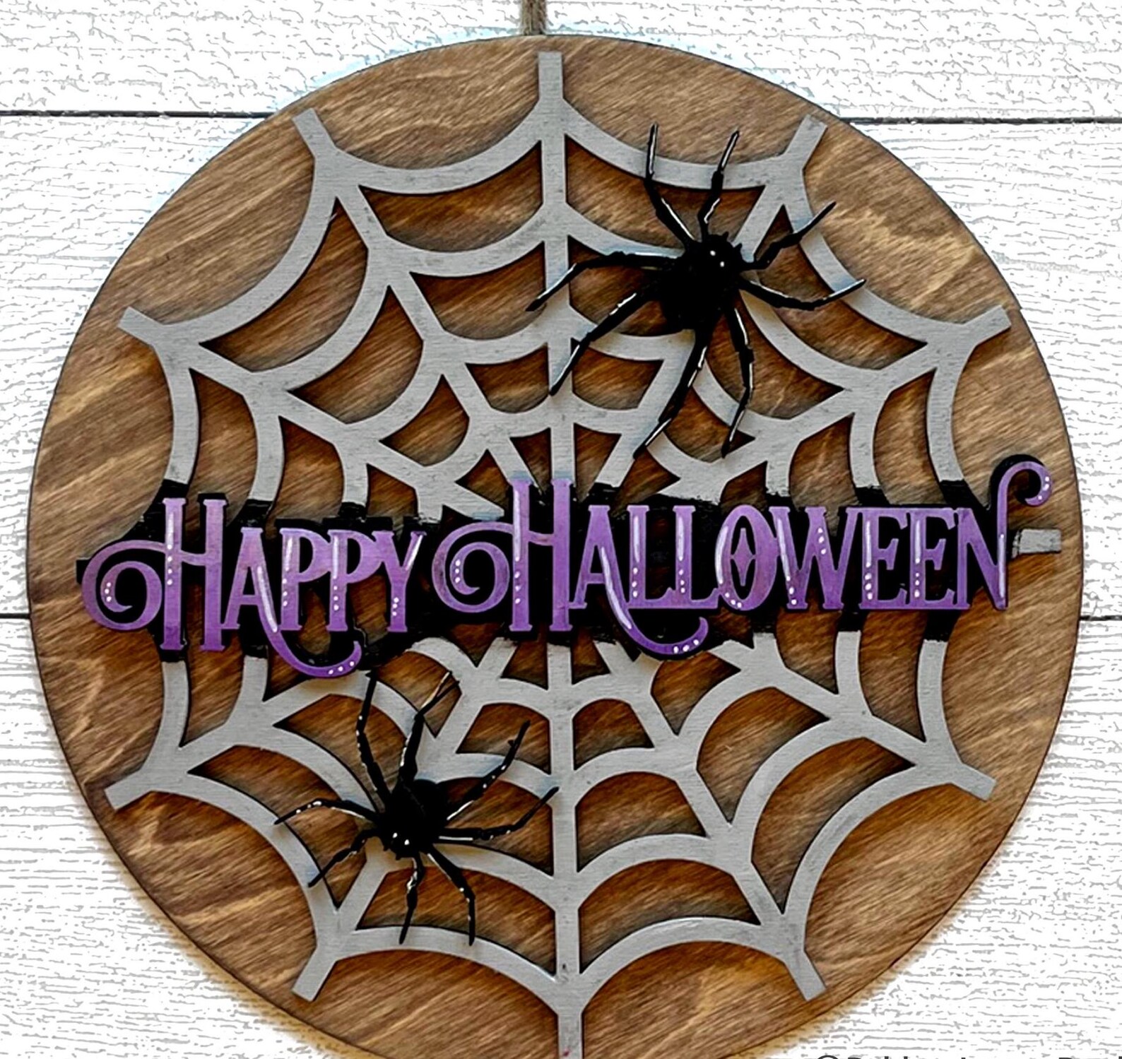 Halloween Spider Web Door Hanger - DIY Paint Kit Wood Blank Set for ...