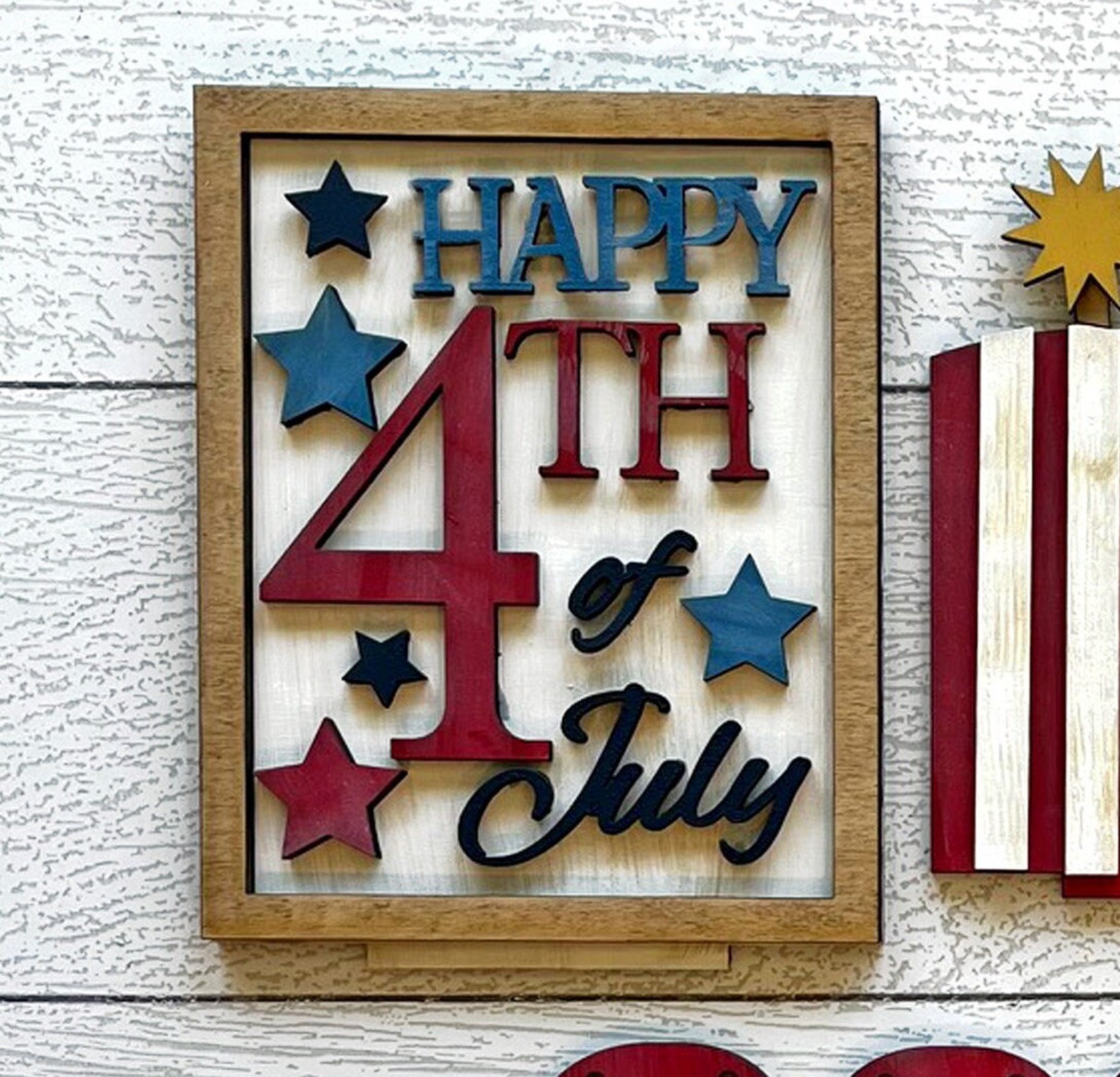 4th of July Insert for Our Bench Interchangeable Shelf Pieces , Decor ...